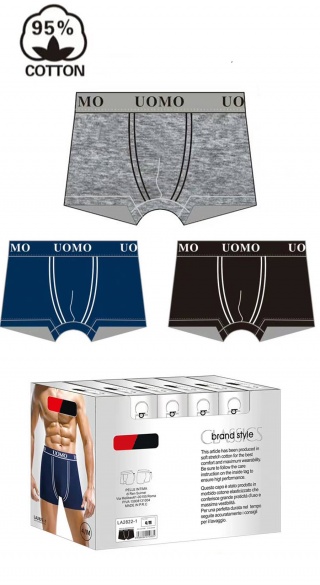 Grossiste L.dessous - Lot de Boxer homme coton avec boîte d'emballage ...